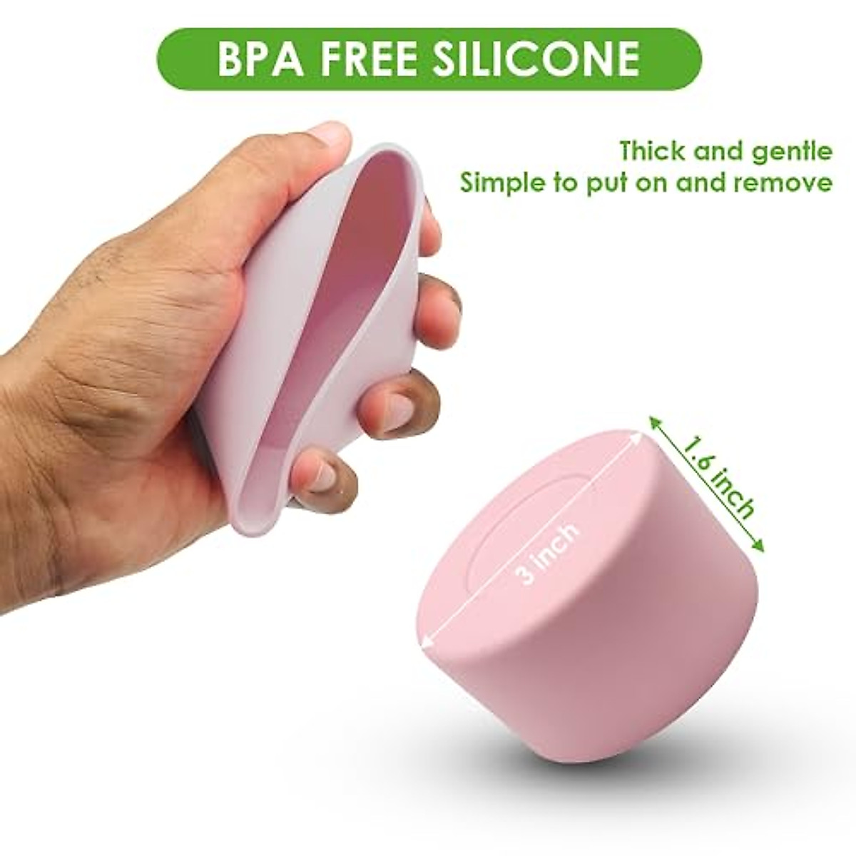 Elevate 2 Pcs Silicone Boot for Stanley Quencher 40oz, 30oz Tumbler with Handle and Stanley IceFlow 20oz, Anti-Slip Protective Water Bottle Bottom Cover for Hydro Sport Flask Bottle 12oz-24oz (Pink)