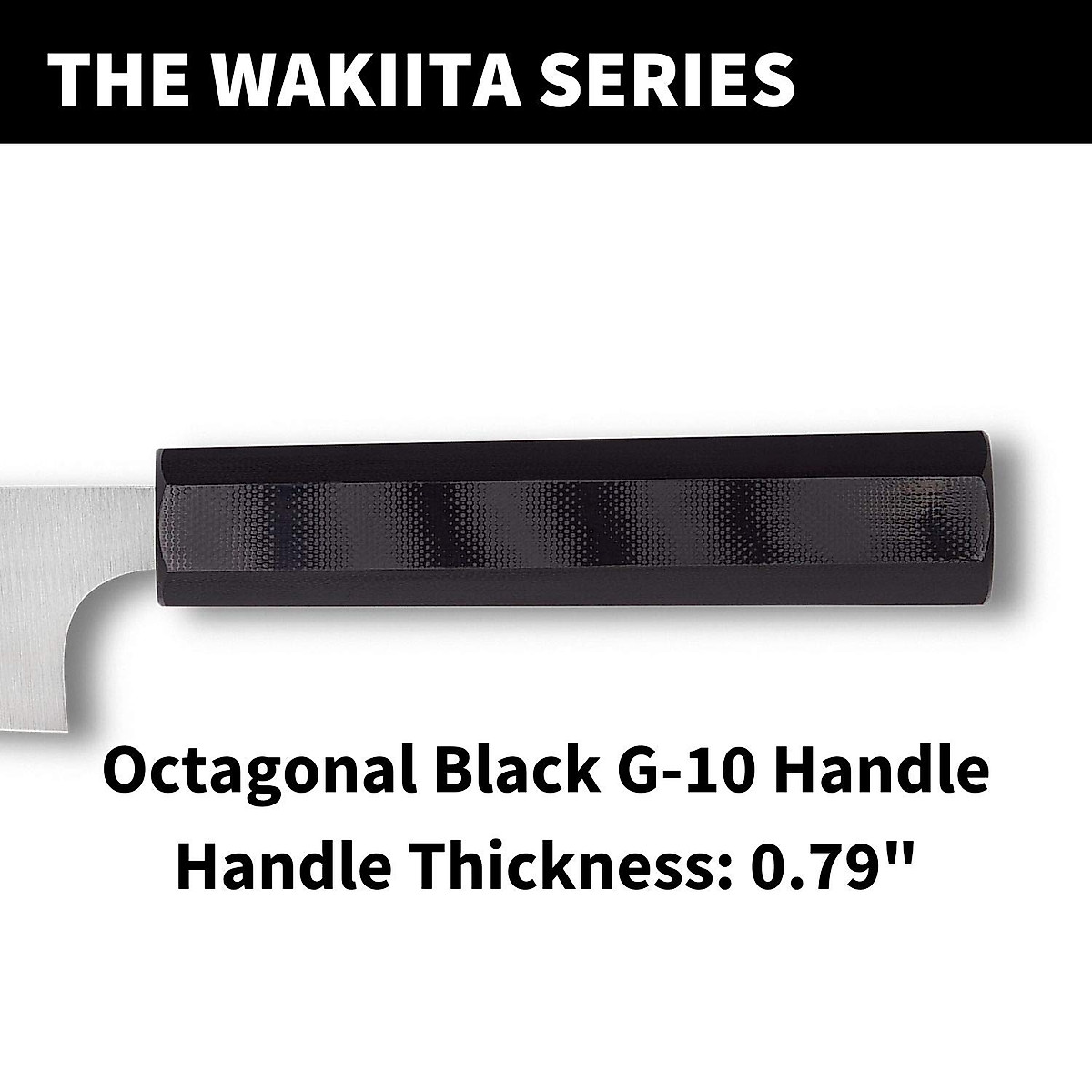 Spyderco Wakiita Funayuki Premium Kitchen Knife with 6.28" CTS BD1N Stainless Steel Blade and Black G-10 Handle - PlainEdge - K16GP