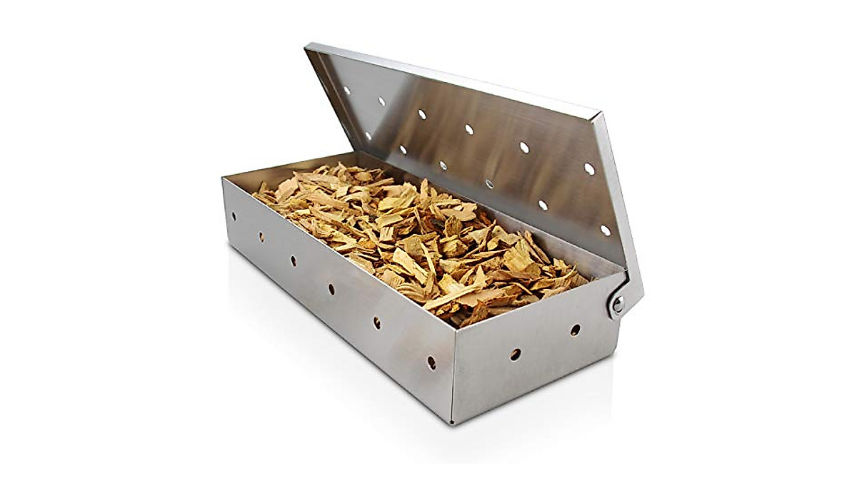 XI-HOME Smoker Box Stainless Steel BBQ Grilling Accessory