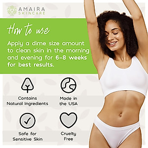 Amaira Skincare Intimate Natural Brightening Serum - Kojic Acid Dark Spot Corrector - Formulated for Sensitive Skin and Private Areas - Natural Plant-Based Formula (1.7 fl oz)