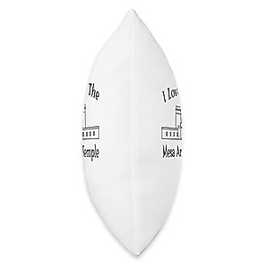 Temples of the Church of Jesus Christ, LDS temples Mesa AZ, Love to See My Temple, Happy Throw Pillow, 16x16, Multicolor