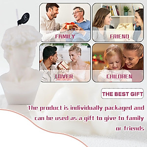 David Bust Statue Candle - Soy Scented Candles Aroma Soy Wax Candle Handmade Aesthetic Candle for Home Wedding Photo Prop Decor,Prefect for Meditation Stress Relief Mood Boosting Bath