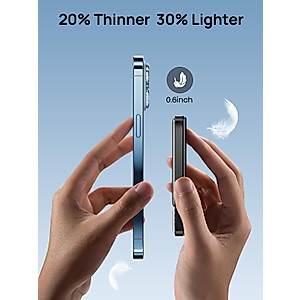 Wireless Magnetic Power Bank,2 Pack 𝟏𝟎𝟎𝟎𝟎𝐦𝐚𝐡 Battery Pack with Super Magnetic,USB A&C,for Magsafe,Mini Wireless Portable Charger Compatible with iPhone 15/14/13/12 Series,Black and Off-white