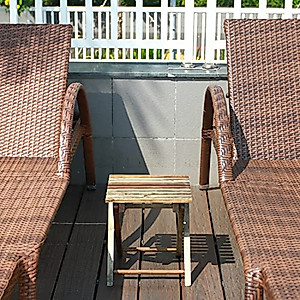 Timberholm Set of 2 Outdoor Side Tables for Patio, Small Folding Table, Outdoor Table, Poolside, Picnic Tables, Foldable Table, Small Side Table Patio Table (10.5" D x 11.5" W x 12.5" H), Walnut