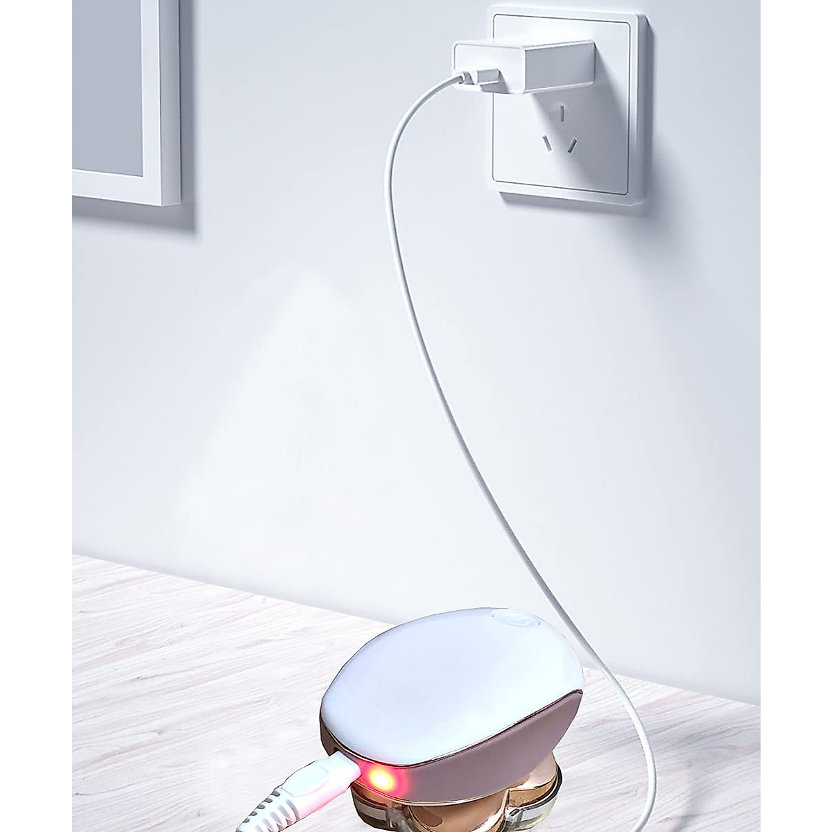 LIANSUM Replacement Finishing Touch Flawless Legs Charger Cord Ladies Legs Razor Shaver USB Cable, Women Electric Trimmer 5V Power Cord White (Only for Finishing Touch Flawless Legs)