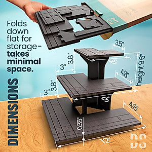 DS THE DISPLAY STORE Corner Black Wooden Cupcake Stand, Earring Display Stand, Jewelry Display, Dessert Table Display Set, Card Display Rack, Sticker Display, Earring Display for Selling, Card Stand