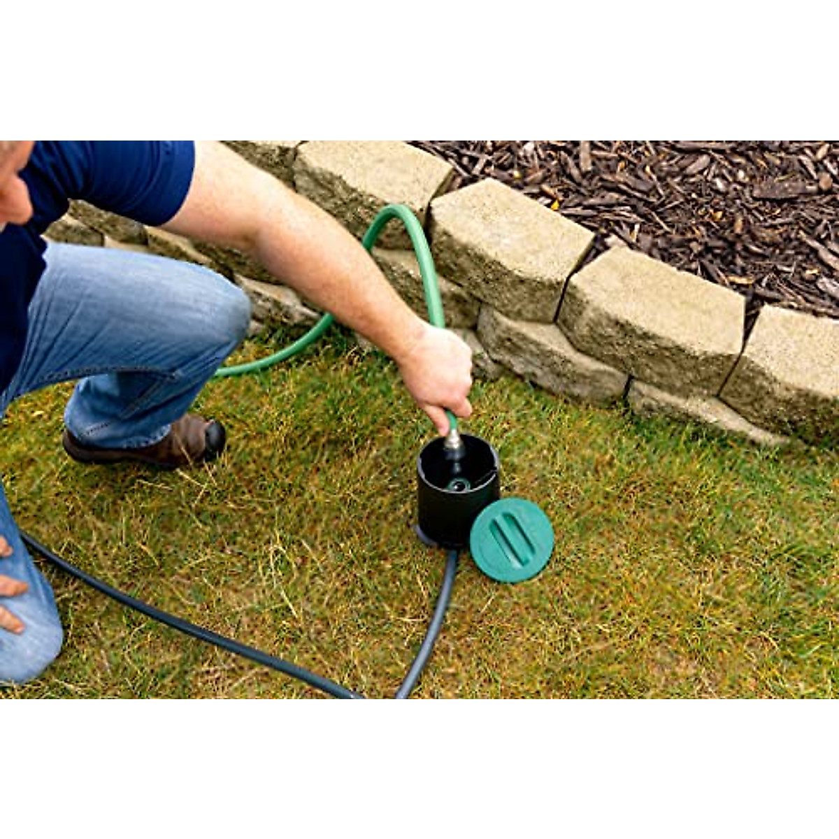 Rain Bird 32HE In-Ground Pro Rotor Pop-up Sprinkler System Kit with Click-N-Go Garden Hose Connection