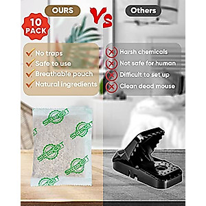 SEEKBIT Squirrel Repellent, Squirrel Deterrent Peppermint Oil to Repels Squirre Mouse Rodent, Natural Squirrel Deterrent Yard Garage, 10 Pack