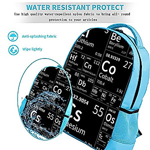 VBFOFBV Backpack for Women Daypack Laptop Backpack Travel Casual Bag, Blackboard Periodic Table of Chemical Elements