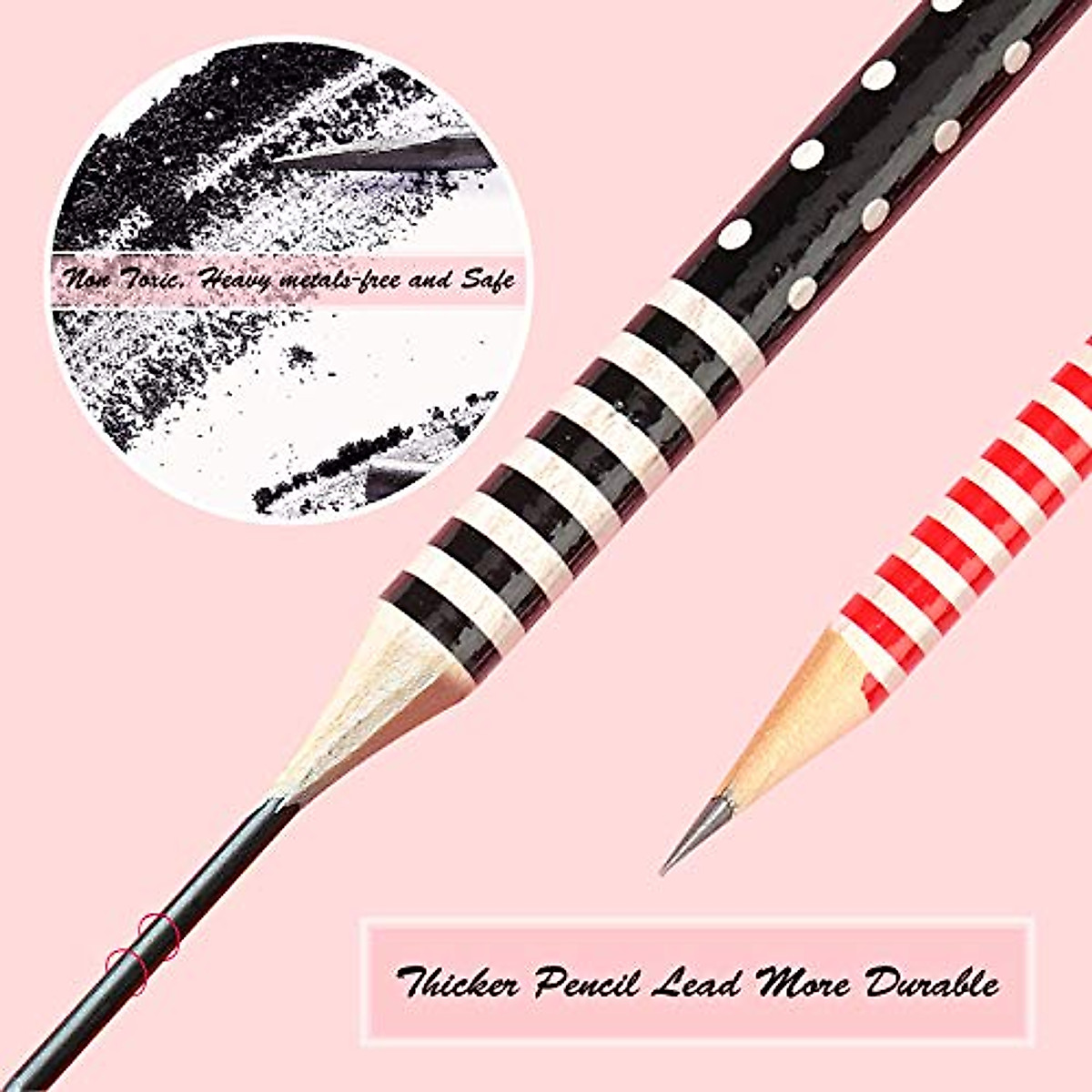 Cute Pencils for Kids, Fun Pencil with Erasers Toppers, Woodcased #2 Pencils for School Classroom(12 Pack)