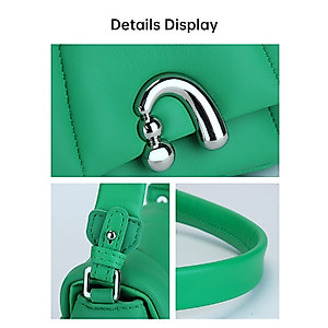 Amazing Song Small Quilted Crossbody Bags for Women, Designer Calfskin Leather Handbag Purse with Removable Strap, Alpha Bag