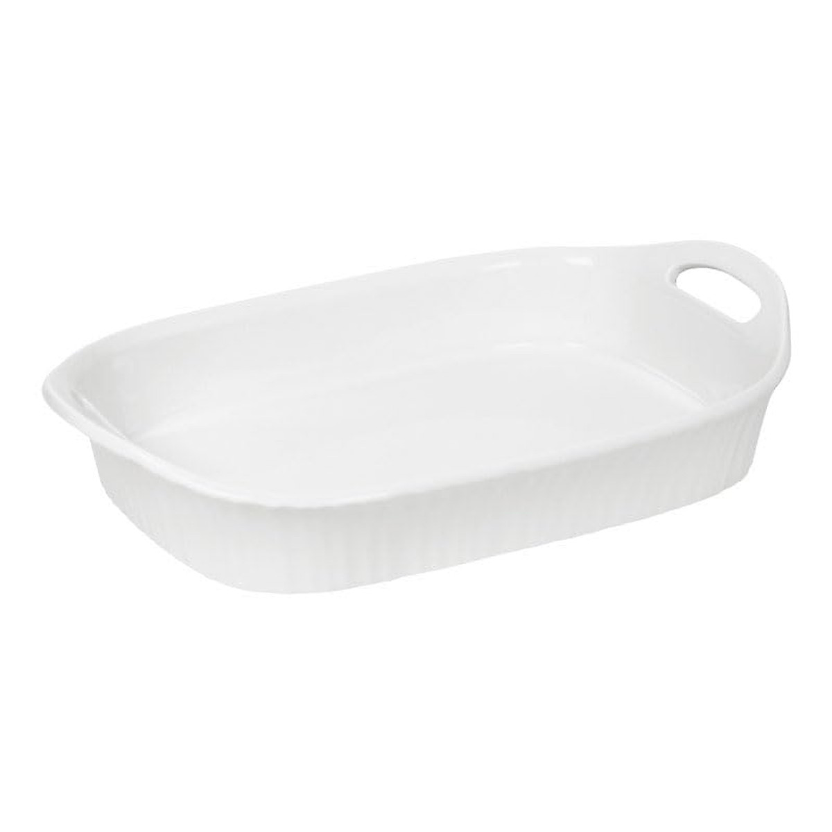 Corningware 1105936 French White 3qt/2.85L Oblong Ceramic Casserole Bakeware Dish