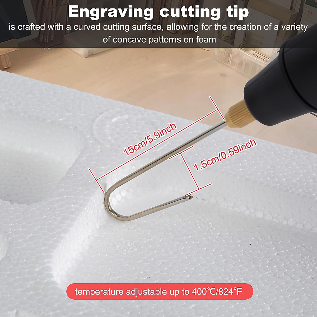 Hot Wire Foam Cutter - 4 in 1 Electric Cutting Machine Pen Tools Kit, 100-240V / 28W Styrofoam Cutting Pen with Versatile Tips and Carrying Case, Heated Foam Carving Knife Kit