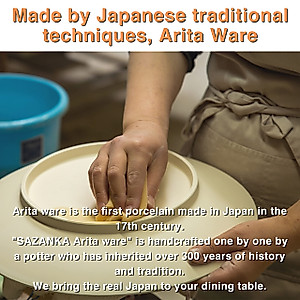 SAZANKA Japanese Rice Bowls Ceramic Soup Bowls Set of 4, 6.1 Ounce Small Cereal Bowls Rice Bowls White and Blue Bowls, Microwave Safe Bowls,Salad and Pasta,Dessert Bowls w/Gift Box