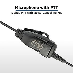 The Comm Guys 1-Wire Earhook Earpiece and Mic Headset, Compatible with Motorola XPR 3300e XPR 3500e XPR3300 XPR3500 Two Way Radios
