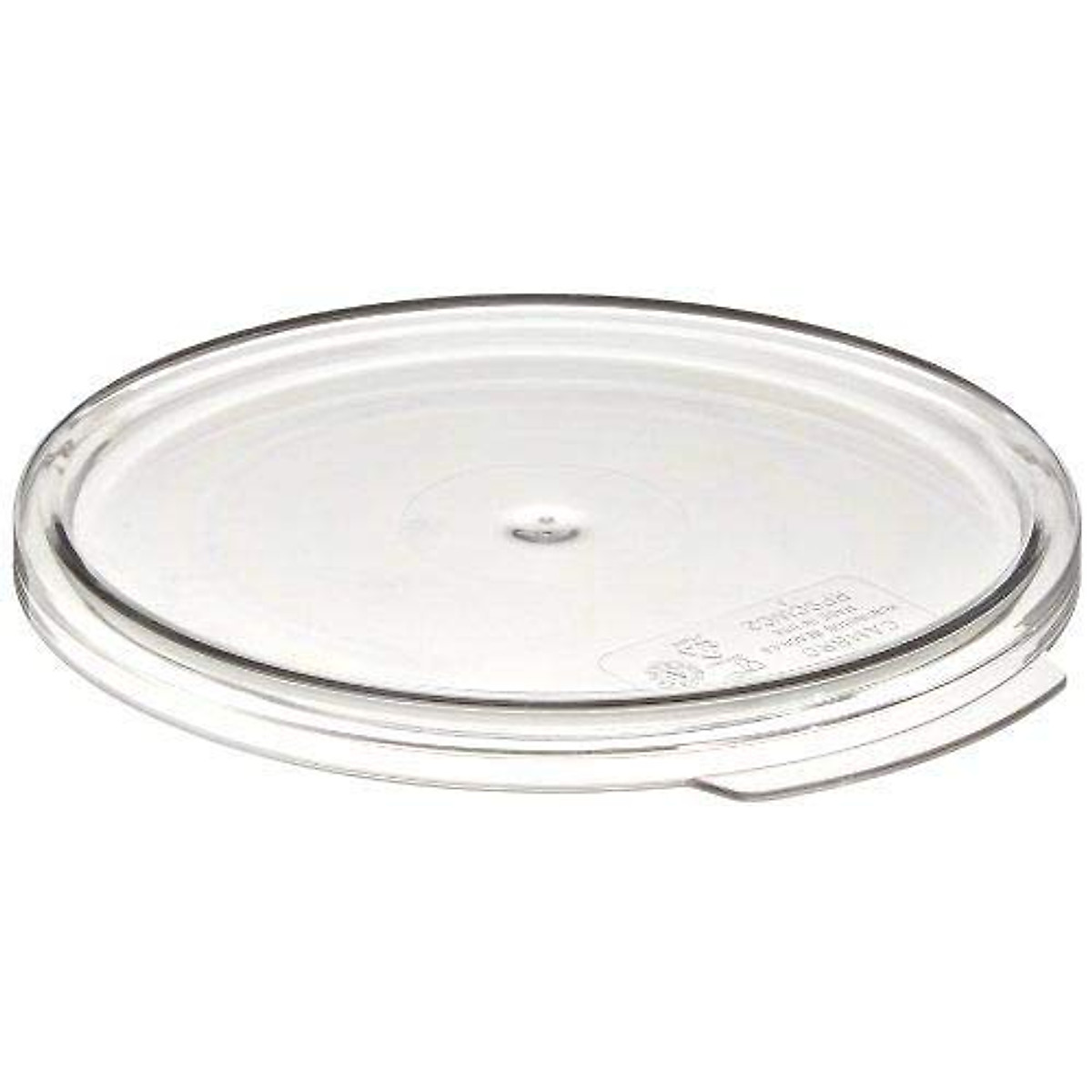 Cambro RFSCW2135 Camwear 2-Quart Clear Round Food Storage Container with Cambro RFSCWC2135 Clear Round Lid