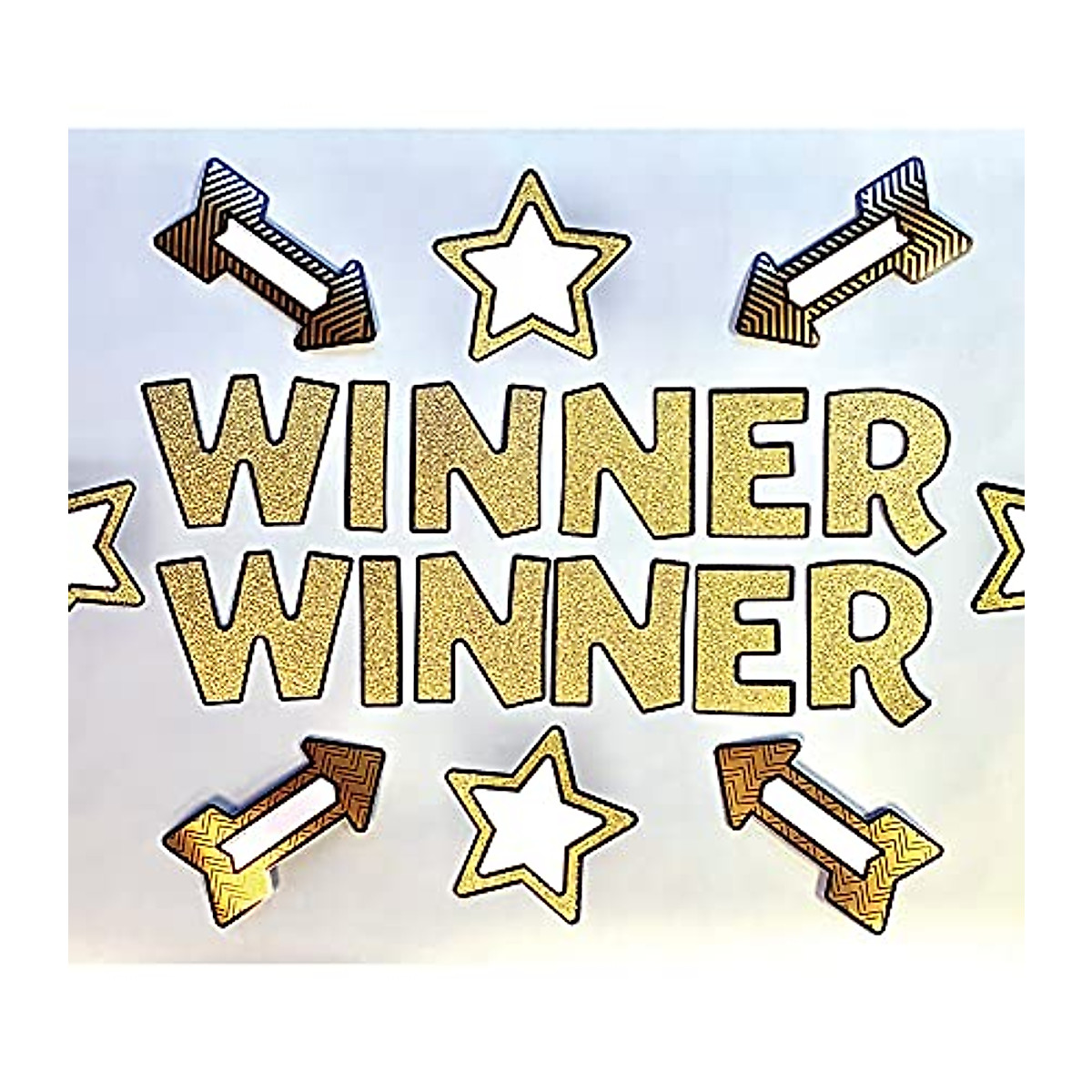 Carson Dellosa 4 In. Gold Glitter Bulletin Board Letters for Classroom, Alphabet Letters, Numbers, Punctuation & Symbol Cutouts, Gold Glitter Letters for Bulletin Board (219 pcs.)