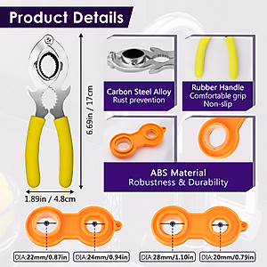 7 Pcs Faucet Aerator Removal Tool, Incl 2 Pcs Faucet Aerator Removal Wrench Tool, 5 Pcs Aerator Key for Sink Faucet with 5 Sizes, Sink Aerator Removal Tool for Kitchen Bathroom