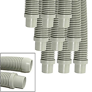 Puri Tech 9 Pack Universal Swimming Pool Cleaner Suction Hose 48 Long Grey Color for Hayward Navigator, Pool Vac Ultra, AquaBug, Polaris ATV and More