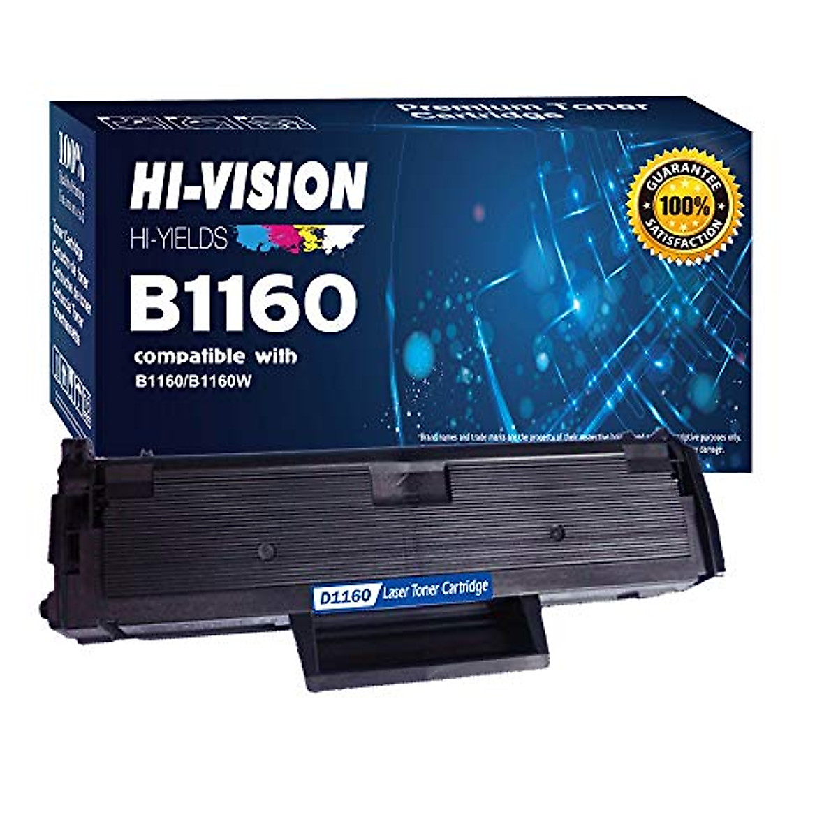 HI-VISION HI-YIELDS Compatible B1160 1160 331-7335 (YK1PM, HF442) 1 Pack Black Toner Cartridge Replacement for B1160 B1160W B1163W B1165nfw Printer