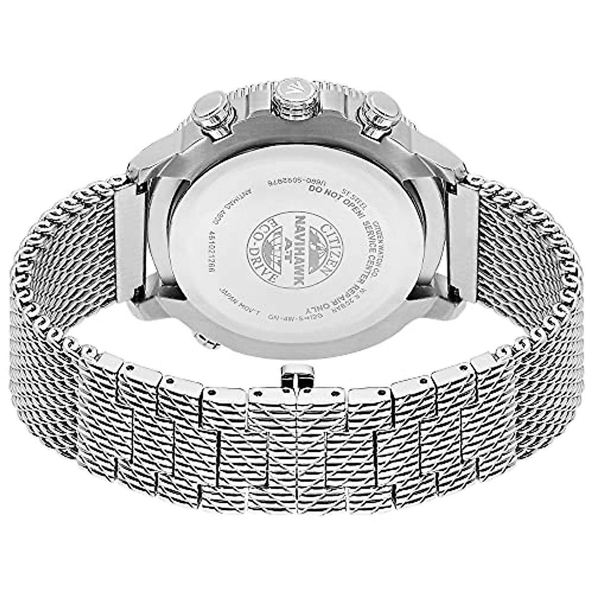 Citizen Men's Promaster Navihawk A-T Eco-Drive Pilot Watch, Atomic Timekeeping, Chronograph, Power Reserve Indicator, Luminous Hands and Markers, Anti-Reflective Crystal, Stainless (Model: JY8030-83E)