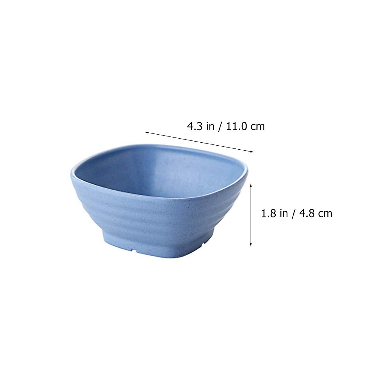 Cabilock 8pcs Square Wheat Straw Bowls Unbreakable Bowls Cereal Bowls Rice Bowls Deal for Breakfast, Oatmeal, Soup, Noodle, Snack