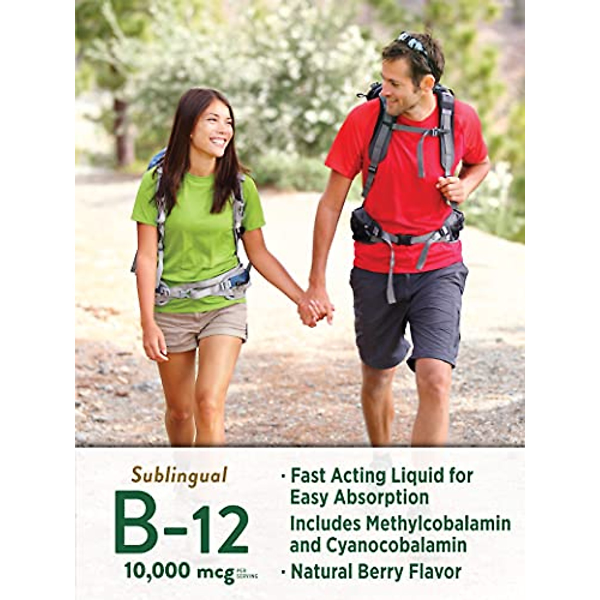 Nature's Truth Sublingual Vitamin B-12 10,000 Mcg, Fast Acting Liquid, Natural Berry Flavor, 2 Fluid Ounce (Pack of 1)