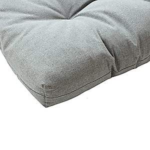 FUNHOME Tufted Loveseat Cushion for Swing, Patio Garden Wicker Loveseat Funiture 1 Pack, Chairs Pad Lounger Seat for Wicker Loveseat Settee 42x18 Inch-Light Gray