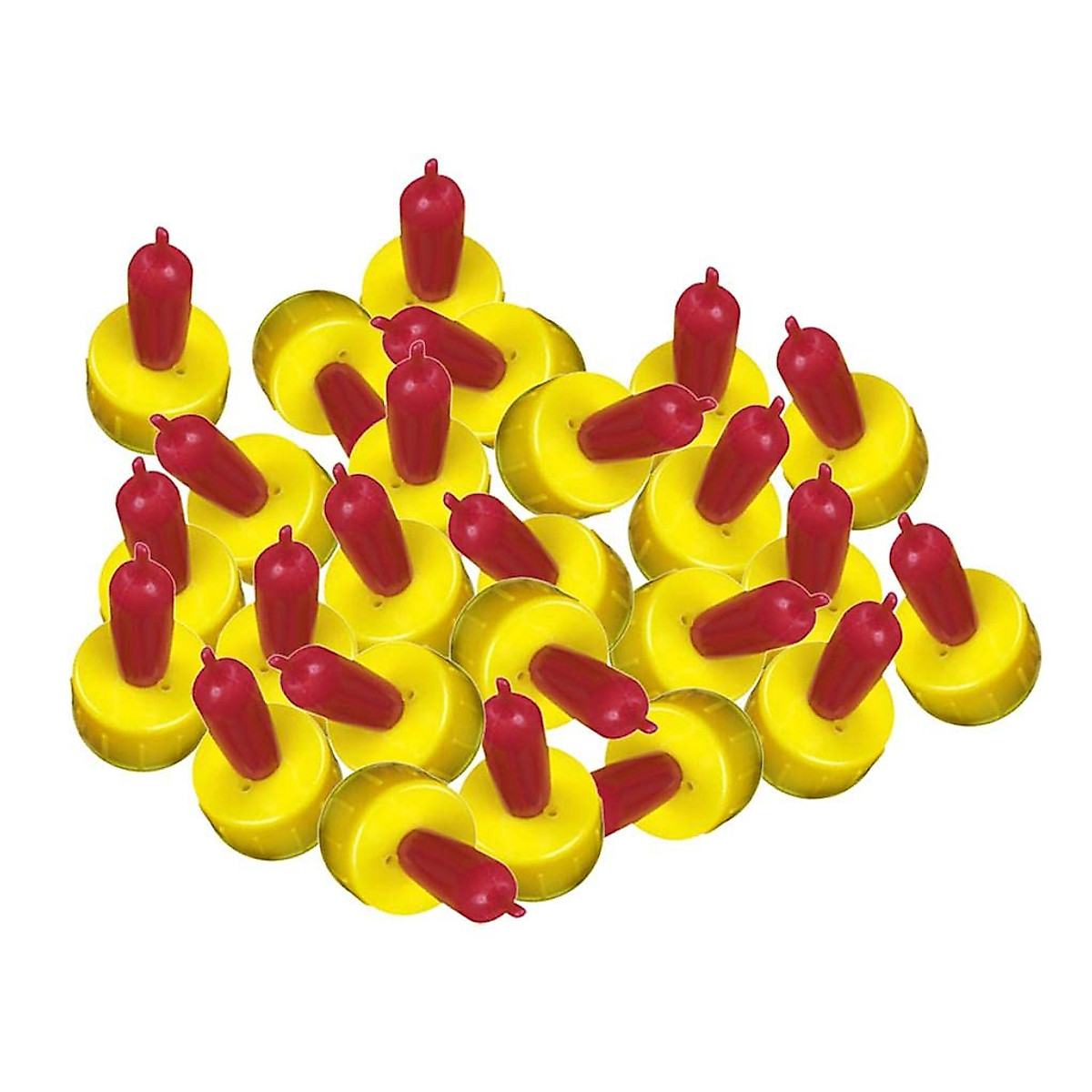 Jili Online Pack of 30 Durable Dog Cat Pet Drink Bottle Nipple Teat Lamb Kid Orphan Soft Ewe Goat Nipple Length 0.67 inch