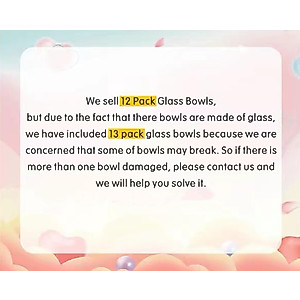 12 Pack 3.5 Inch Small Glass Bowls with 12 Pack Lids, 4 oz Mini Glass Containers, Ramekins, Pinch Bowls, Condiment Containers, for Prep, Dips, Nuts, Snacks, Candy Meal Prep Bowls, Dessert Bowls