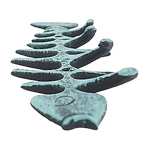 Moby Dick Specialties Fishbone Verdigris Antique Wall Hanger/Hooks