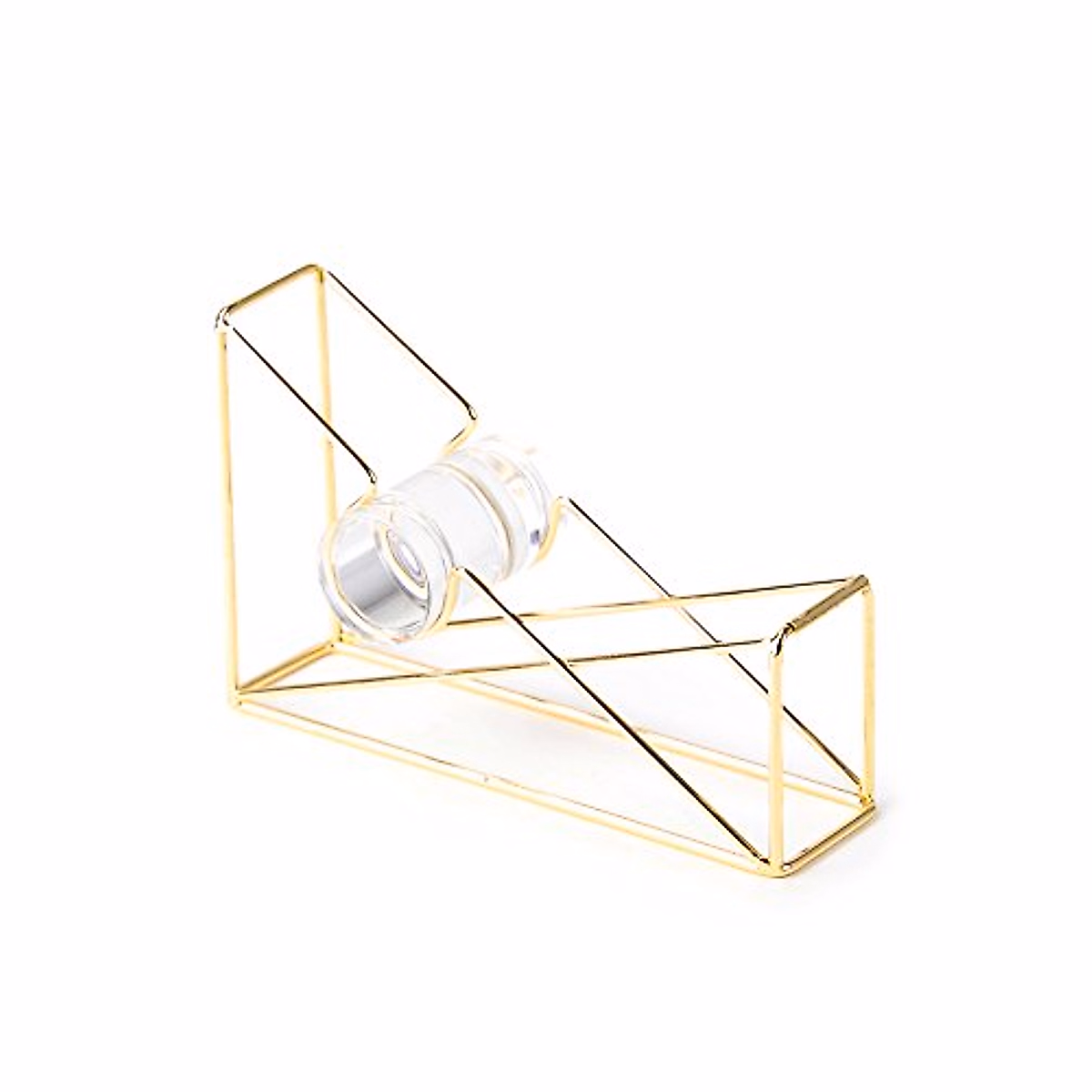 U Brands Desktop Tape Dispenser, Wire Metal, Gold - 898U06-48