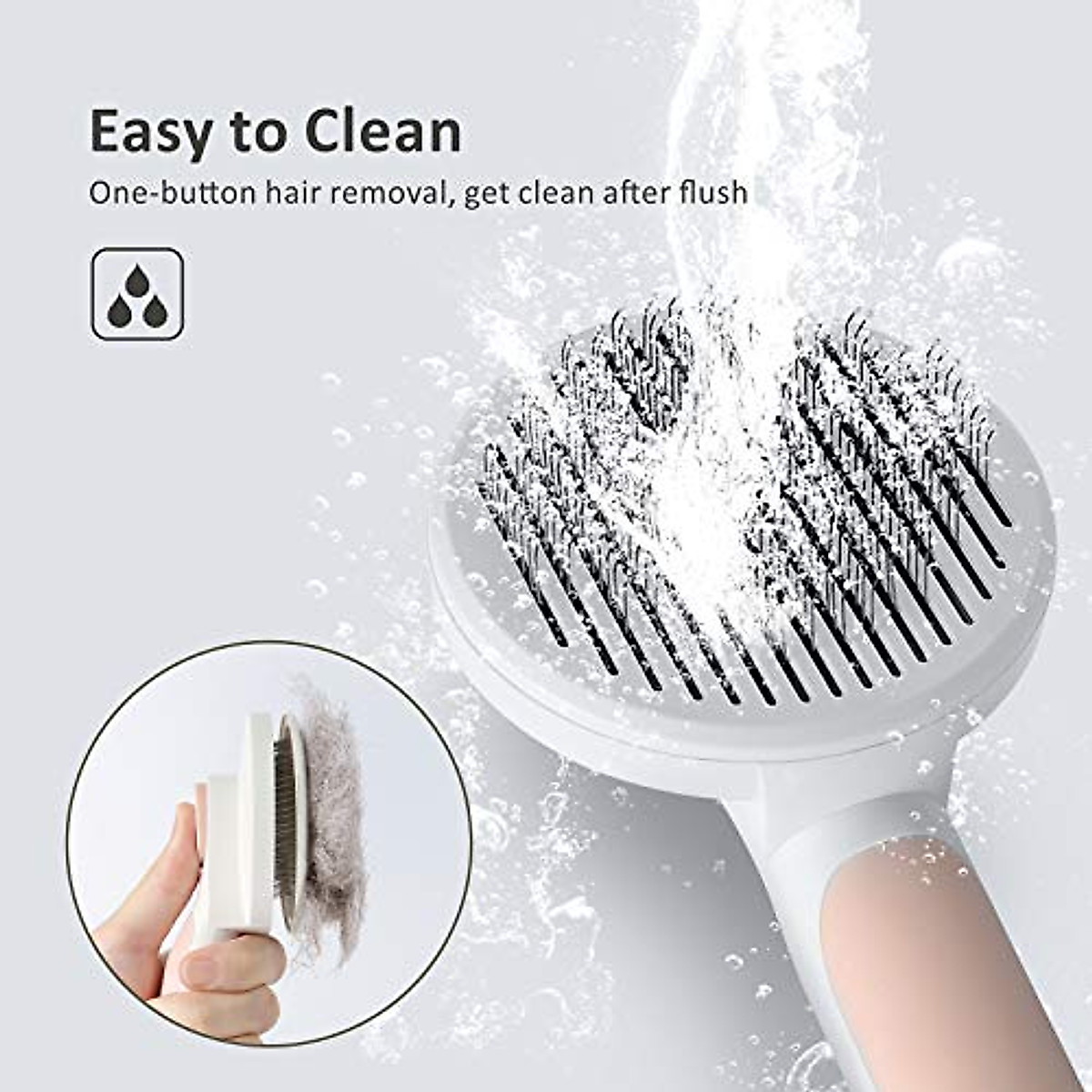 Cat Grooming Brush, Baytion Self Cleaning Cat Brushes for Dogs Cats for Long Haired & Short Hair Gently to Remove Loose Undercoat, Mats Tangled