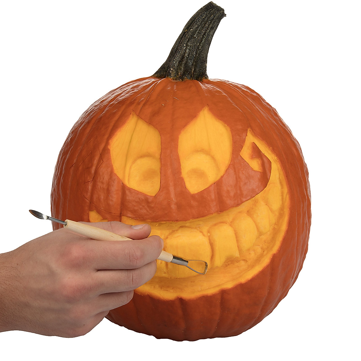 Pumpkin Carving Kit (21 Tool Set) w 11 Double Sided Pieces - Halloween Professional Sculpting, Cutting and Carving Knife Supplies for Fall Jack-O-Lanterns, Pumpkins, Decorations for Kids and Adults