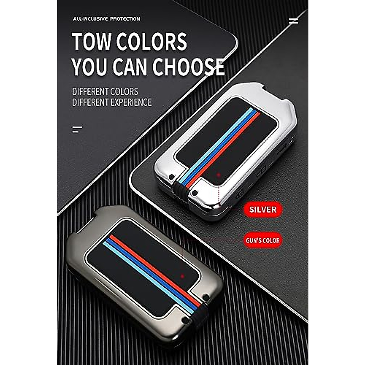 SANRILY Luminous Smart Key Fob Cover Case Fit for Volvo XC40 XC60 XC90 S90 S60 V60 V90 Keyless with Keychain Black