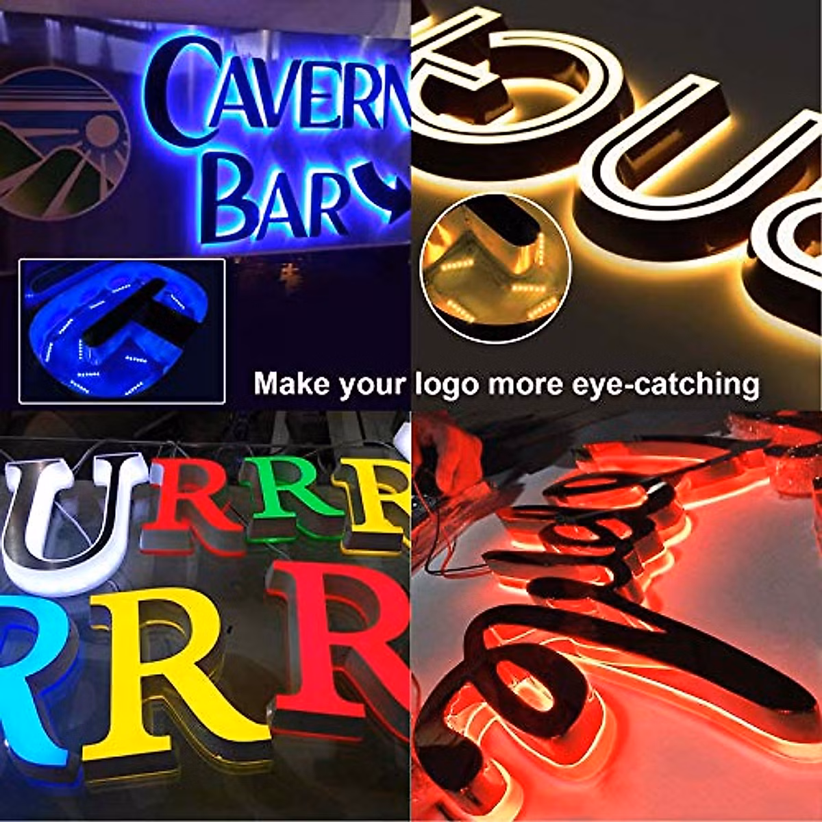 YUNBO 20Pcs WS2811 RGB LED Module Lights DC 12V SMD 5050 Addressable Dream Color RGB LED Module Waterproof IP65 LED Storefront Lights with Tape Adhesive Backside（with Controller and Remote Control）