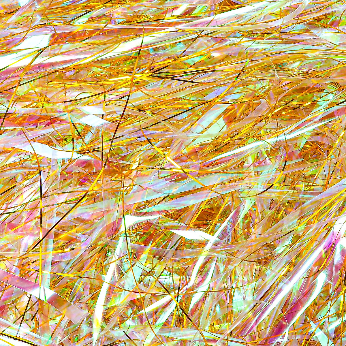 Zwish 1LB Sparkly Iridescent Film PP Hamper Shreds & Strands Shredded Crinkle Confetti for Gift Wrapping & Basket Filling & Gift Box filler