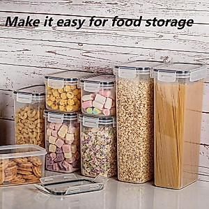 MLDDSEP Airtight Food Storage Containers Set 24pcs Plastic Kitchen and Pantry Organization Canisters for Cereal (Transparent-32pcs)