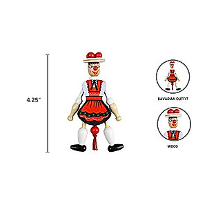 Essence of Europe Gifts E.H.G Bavarian Girl Wood Jumping Jack Toy