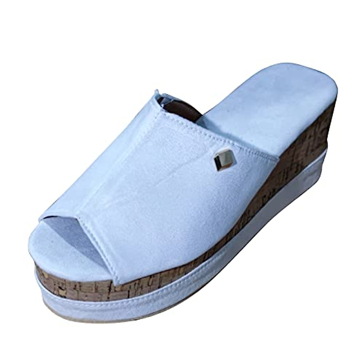 Shijian Women Casual Platform and Wedge Sandals Casual Summer Heels Open Toe Sandals Summer Slides Slippers