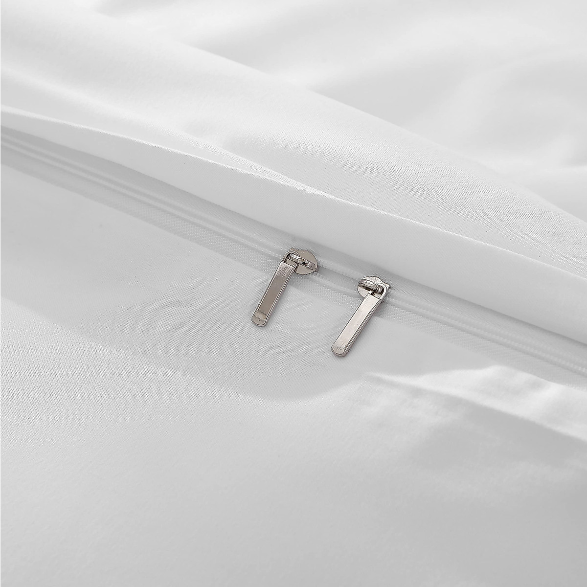 BBANGD Duvet Covers King Size - Ultra Soft and Breathable Bedding King Comforter Cover Set Washed Microfiber 3 Pieces with Zipper Closure Duvet Cover and 2 Pillow Shams (White)