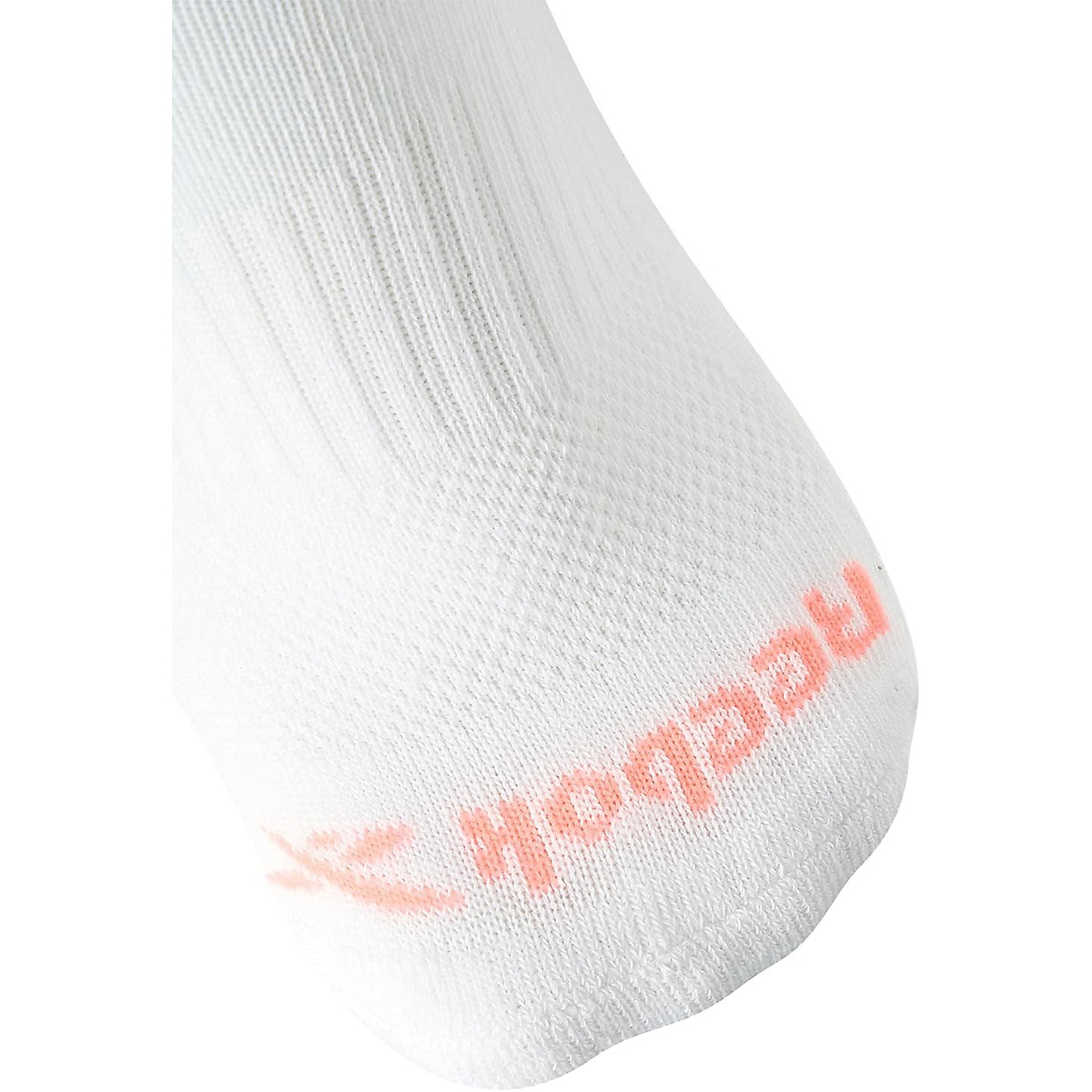 Reebok Women's No Show Athletic Breathable Low Cut Cushioned Socks (12 Pack), Size 4-10, Bright White Logo