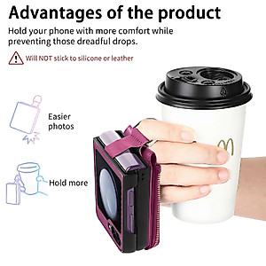 Asuwish Compatible with Samsung Galaxy Z Flip 5 5G 2023 Wallet Case and Card Slot Holder Ring Magnetic Clasp Cell Accessories Protective Zipper Phone Cover for ZFlip5 Z5 Flip5 5Z Flip5case Purple