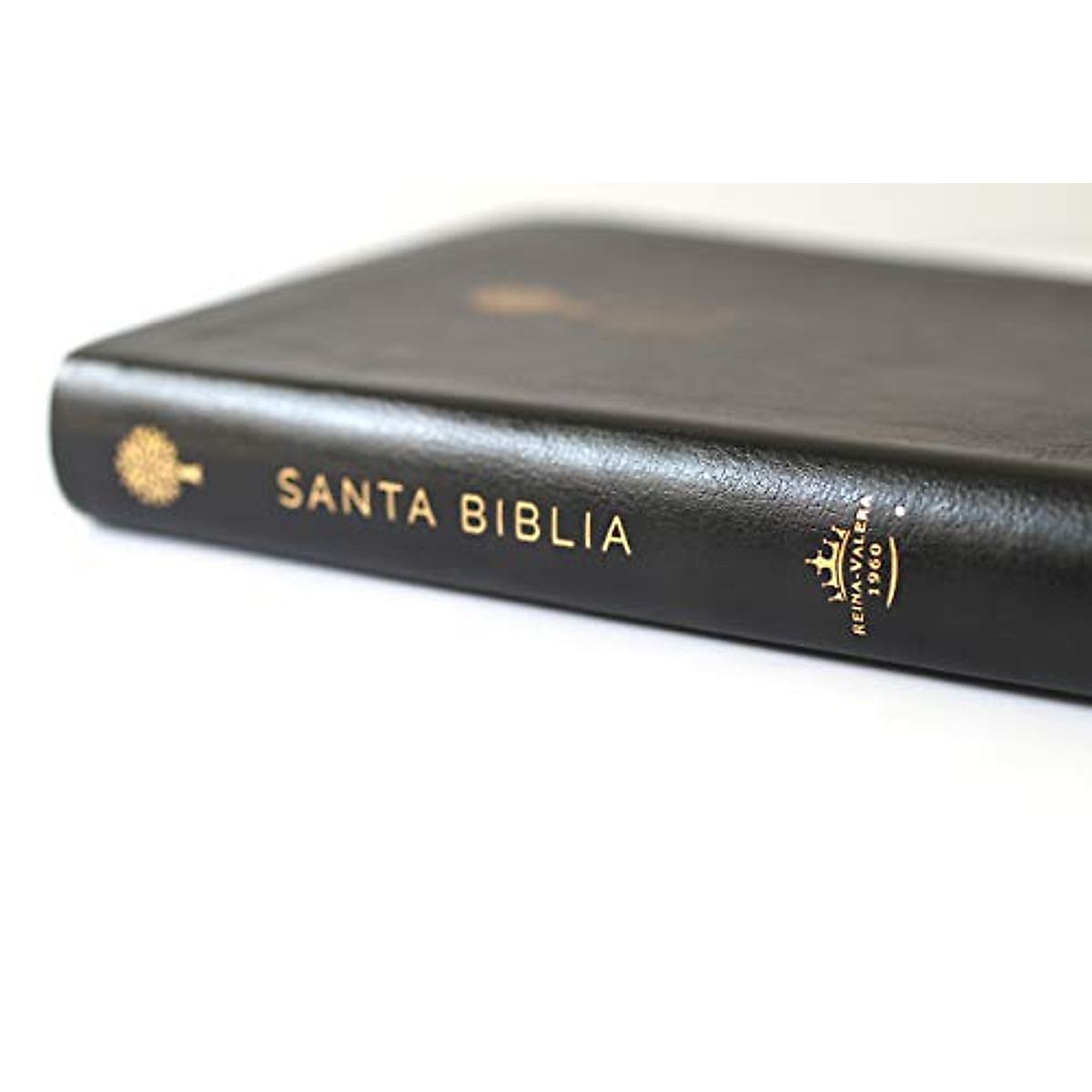 Biblia Reina Valera 1960 letra grande. Símil piel negro, índice, tamaño manual / Spanish Bible RVR 1960. Handy Size, Thumb Index, Large Print, Black Leat