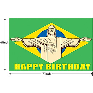 Brazil Independence Day Banner Background Patriotic Events 7th of September Theme Decor Flag for Sports Bars Party Decorations Happy Birthday Brazil Party Photo Booth Props Supplies Backdrop