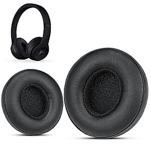 Krone Kalpasmos's Beats Solo 3 Earpads Replacement, Beats Solo 2 Earpad Replacement, Premium Protein Leather Memory Foam with Kits, Superb Comfortable – Black