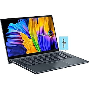 ASUS ZenBook Pro 15 Home & Business Laptop (AMD Ryzen 9 5900HX 8-Core, 16GB RAM, 8TB PCIe SSD, GeForce RTX 3050 Ti, 15.6" 60Hz Touch Full HD (1920x1080), WiFi, Bluetooth, Win 11 Pro) with Hub