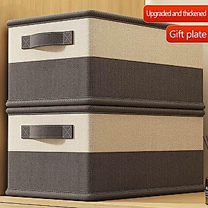 Storage Bins for Closet Shelves Fabric Collapsible Storage Baskets Cloth Box Containers with Handle Cube Wardrobe Organizer for Home Clothes Toys Towels Organizing (11.8 × 9.45 × 6.69 Inch)