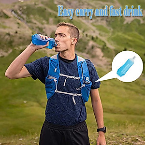 AXEN 250ML Soft Flask, TPU Foldable Running Hydration Flask, Soft Collapsible Water Bottle for Hydration Pack Cycling Marathon Running Hiking