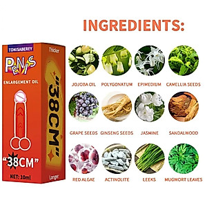 Blsex Enlargement Growth Oil - Enlarging Massage Oil with Herbs Ingredients to Help Increase Size, Girth and Length - 0.34 Fl Oz by Tonisaberey (Pack of 1)